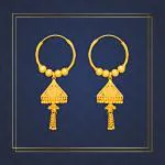 Buy arch Fashion Traditional Gold Platted Bali Jumkhi Earrings ERG2116 Online at Best Prices in ...