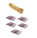 Buy GOODFEEL 10 Mtr. Rassi With 5 Pcs Roti Kapda and (Multicolour, Pack ...