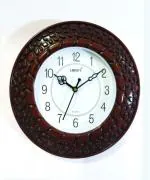 Buy RARE QUARTZ Analog 25 cm X 25 cm Wall Clock (Brown, With Glass ...