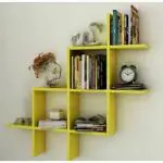 Buy TFS Plus Shape Floating Wall Mounted Shelf Rack Storage Unit MDF ...