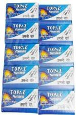 Buy PasCom Topaz Razor's Blades Platinum Sputtered Edges Pack of 10 Box ...