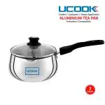 Buy UCOOK Aluminium Induction Tea Pan with Glass Lid 2 L Online at Best ...