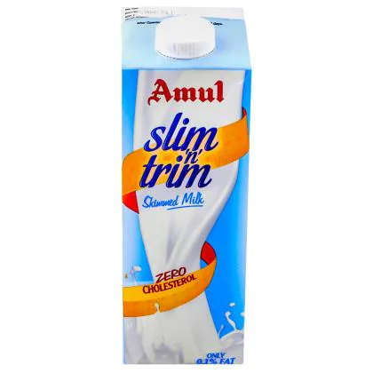 Amul Slim 'n' Trim Skimmed Long Life Milk 1 L (Tetra Pak) - JioMart