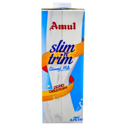 Amul Slim 'n' Trim Skimmed Long Life Milk 1 L (Tetra Pak) - JioMart