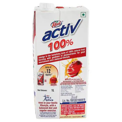 Real Activ 100% Apple Juice 1 L - JioMart