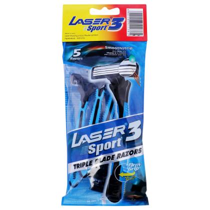Laser Sport 3 Manual Shaving Razor 3 Blades 5 pcs - JioMart
