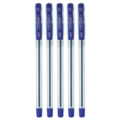 Cello 0.7 mm Fine Grip Blue Ballpoint Pen (Pack of 5) - JioMart