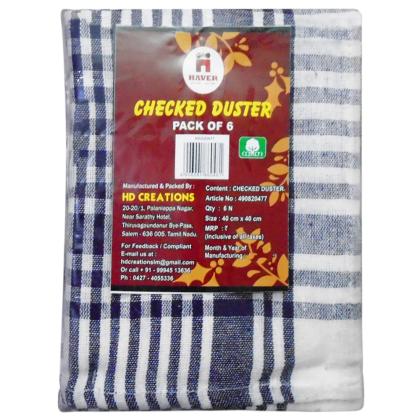 Haver Checked Kitchen Duster (40 cm x 40 cm) 6 pcs (Assorted) - JioMart