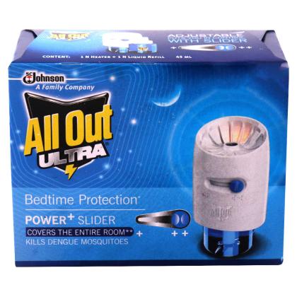 All Out Ultra Power+ Slider Mosquito Repellent Machine + Refill 45 ml ...