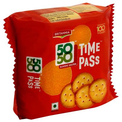 Britannia 50-50 Classic Salted Time Pass Biscuits 78 g - JioMart