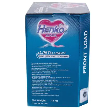 Henko Matic Front Load Detergent Powder 1 kg (Get Extra 500 g Free ...
