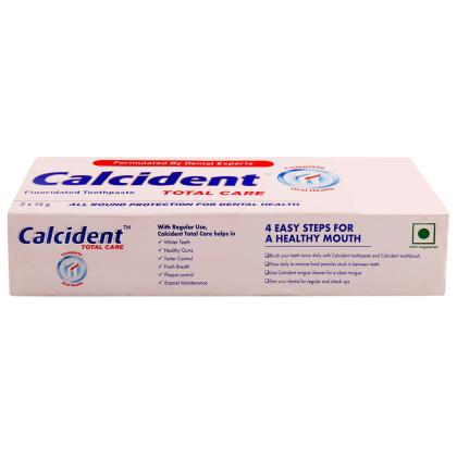 Calcident Total Care Fluoridated Toothpaste 75 g - JioMart