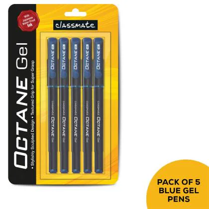 Classmate Octane Blue Gel Pen (Pack of 5) - JioMart