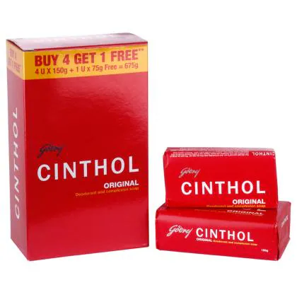 Cinthol Original Deo & Complexion Soap 150 g (Buy 4 X 150 g + Get 75 g ...