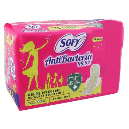 Sofy Anti Bacteria Sanitary Napkin with Wings (XL) 54 pads - JioMart