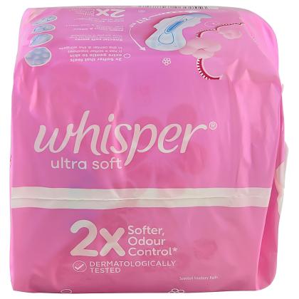 Whisper Ultra Soft Sanitary Napkin with Wings (XL+) 15 pads - JioMart