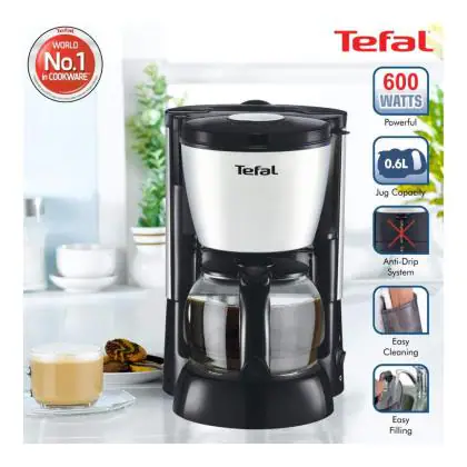 Tefal Apprecia 0.6 Liters 6-Cup Coffee Maker with Anti-drip Mechanism ...