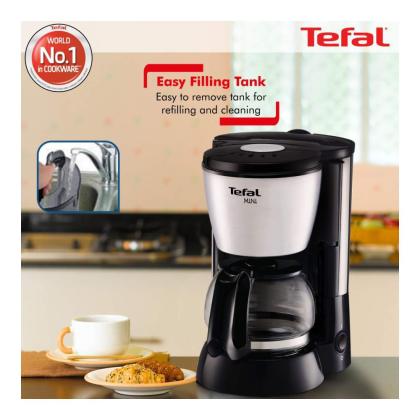 Tefal Apprecia 0.6 Liters 6-Cup Coffee Maker with Anti-drip Mechanism ...