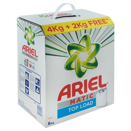 Ariel Matic Top Load Detergent Powder 4 kg (Get Extra 2 kg Free) - JioMart