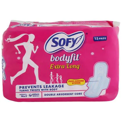Sofy Bodyfit Sanitary Napkin with Wings (XL) 15 pads - JioMart