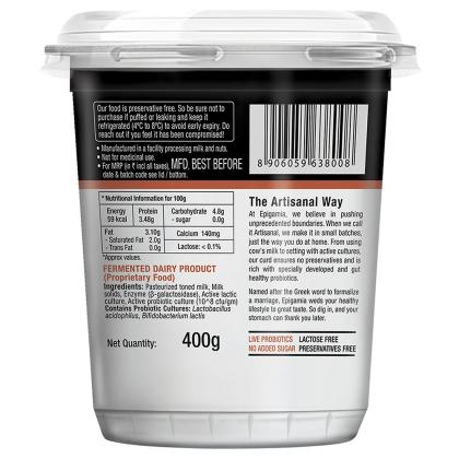 Epigamia Artisanal Curd 400 g (Container) - JioMart