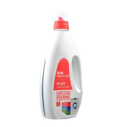 IFB Essentials Fluff 1 litre Liquid Fabric Detergent for Front Load Washing Machine - JioMart