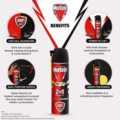 Mortein 2-In-1 All Insect Killer Spray 250 ml - JioMart