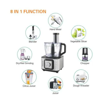 Inalsa Inox 1000 Food Processor with 1000 Watts Copper Motor - JioMart