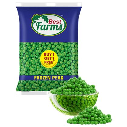 Best Farms Frozen Green Peas 1 Kg Pouch (50% off on 1 Unit) - JioMart