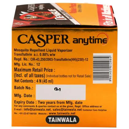 Casper Dengue Mosquito Killer Liquid 45 ml (Pack of 4) - JioMart