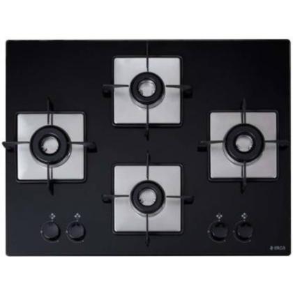 Elica Flexi HCT 470 DX Lotus Built-In Hob with 4 Brass Burners, Black ...