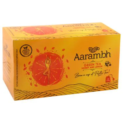 Aarambh Green Tea Honey & Lemon 25 pcs (Carton) - JioMart