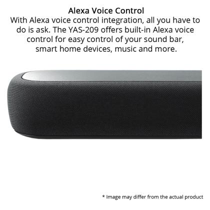 Yamaha YAS-209 IN 200 watts Sound bar with Wireless Subwoofer & Built-in Alexa voice control ...