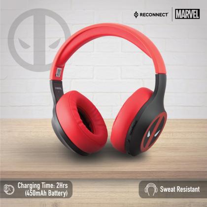 Reconnect Marvel Dead pool Over the ear Wireless Headphone, built in ...