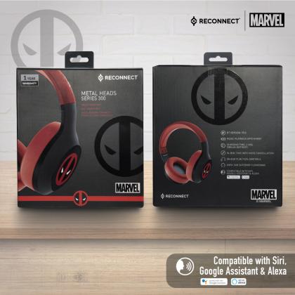 Reconnect Marvel Dead pool Over the ear Wireless Headphone, built in ...