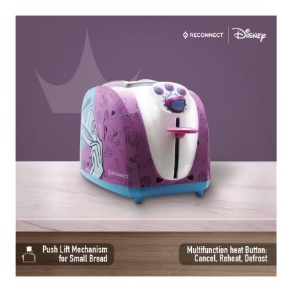 Reconnect Disney Princess 2-Slice Pop-up Toaster with Theme Impression ...