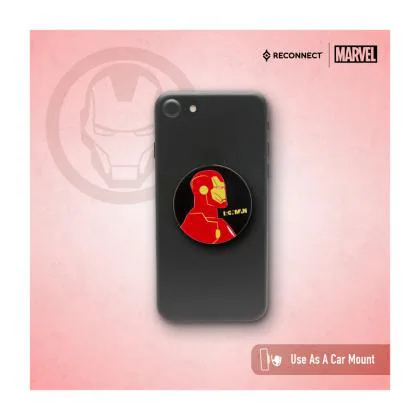 Reconnect Marvel Iron Man Pop Socket & Stand, Secure grip, Hands free ...