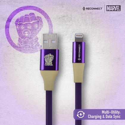 Reconnect Marvel Thanos Lighting cable, Apple compliant MFI certified ...