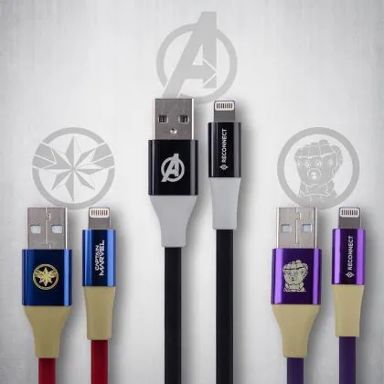 Reconnect Marvel Avengers Lighting cable, Apple compliant MFI certified ...