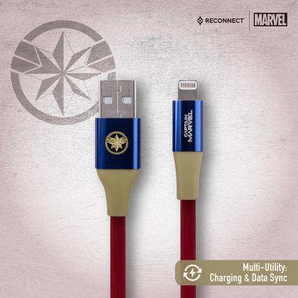 Reconnect Marvel Captain Marvel Lighting cable, Apple compliant MFI ...