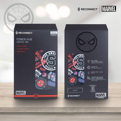 Reconnect Marvel Spiderman 10000mAh PowerBank, Li-Po battery, 1 USBB ...
