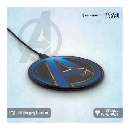 Reconnect Marvel Avengers 10 Watts Wireless charger with charging ...