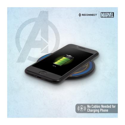 Reconnect Marvel Avengers 10 Watts Wireless charger with charging ...