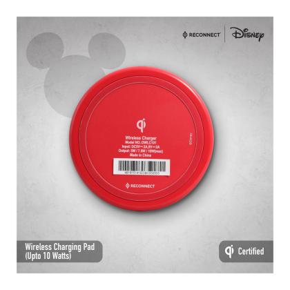 Reconnect Disney Mickey Mouse 10 Watts Wireless charger with charging ...