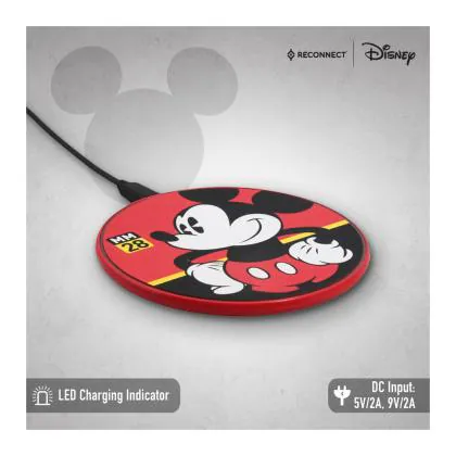 Reconnect Disney Mickey Mouse 10 Watts Wireless charger with charging ...