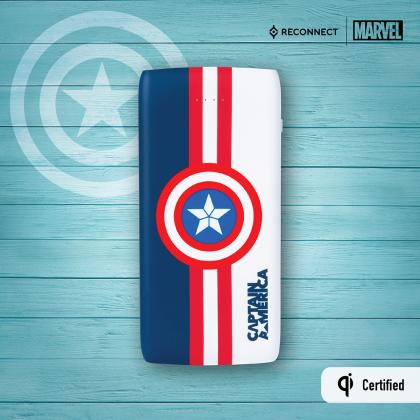 Reconnect Marvel Captain America PowerHub PowerBank10000mAh Wireless ...