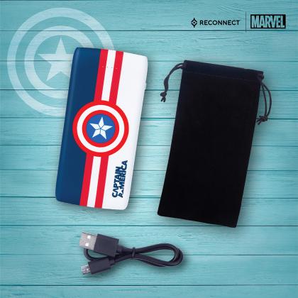Reconnect Marvel Captain America PowerHub PowerBank10000mAh Wireless ...