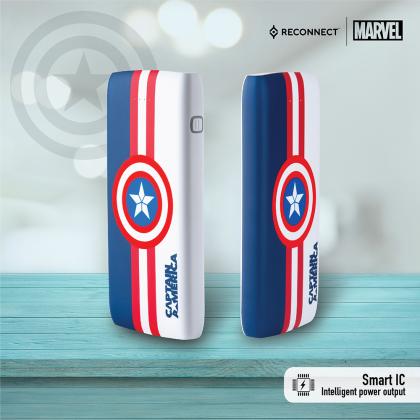 Reconnect Marvel Captain America PowerHub PowerBank10000mAh Wireless ...