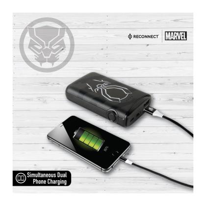 Reconnect Marvel Black Panther PowerHub PowerBank 10000mAh2A Li-Po ...