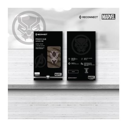 Reconnect Marvel Black Panther PowerHub PowerBank 10000mAh2A Li-Po ...
